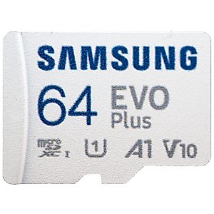 Samsung 64GB Micro SDXC Class 10 UHS-I EVO Plus Memory Card Works with Nintendo Switch, Switch Lite, Switch OLED Gaming Console (MB-MC64KA) Bundle with 1 Everything But Stromboli Micro SD Card Reader