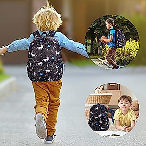 SCIONE Cute School Backpack for Girls, Teens School Bag with USB Charging Port Water-Resistant Black Canvas Bookbag, Preschool Daypack Elementary BackBag, Back to Shool Supplies Gifts for Kids