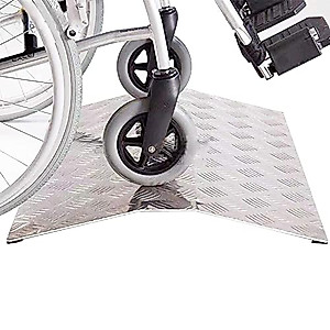 GUENZO Threshold Ramp, Threshold Transition Ramp for Home Steps Scooter, Heavy Duty Non Slip Wheelchair Ramp, Doorway Access Non Skid Ramps, Curved Bridging Ramps (Size : 6cm/2.5in Rise)