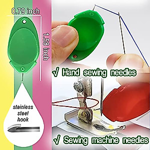 20 Packs Needle Sewing Threader Tools for Hand Sewing Machine Singer Brother Janome Varmax, Universal Plastic Sewing Threaders Hook Tool for Sewing Machine Supplies for Embroidery Needlework