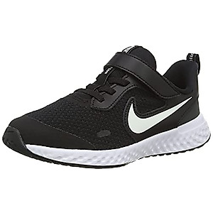 Nike Baby Revolution 5 Velcro Running Shoe, Black/White-Anthracite, 10C Regular US Toddler