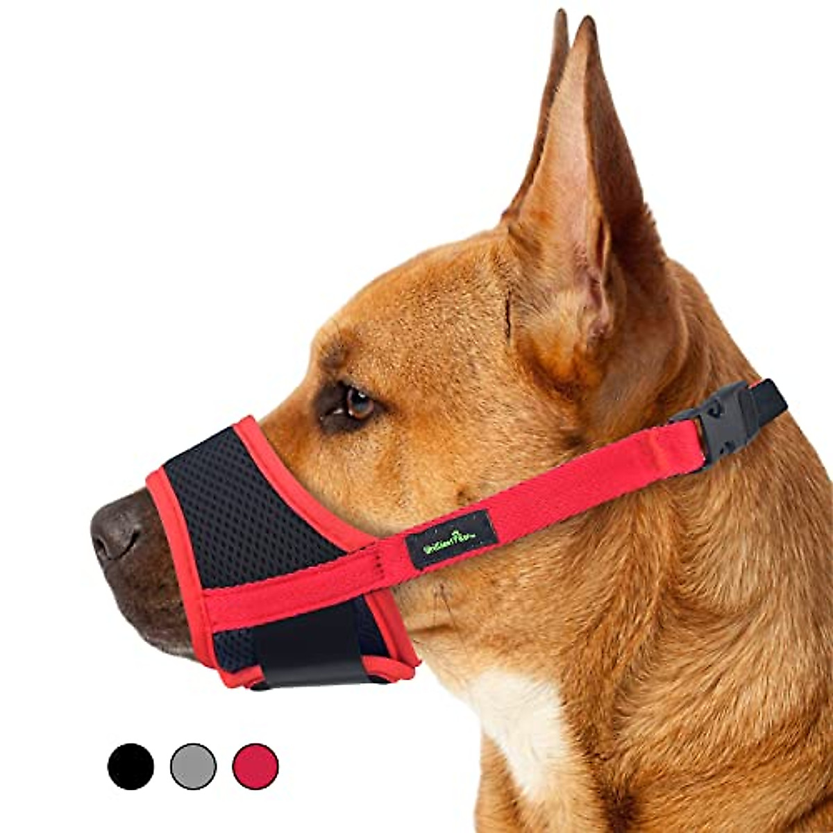 Brilliant Paw Dog Muzzle, Breathable Cloth Muzzle Anti Barking Biting Chewing, Soft Muzzle Dog with Adjustable Velcro, Muzzles for Extra Small, Small, Medium and Large Sized Dog