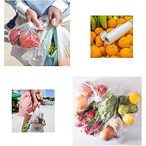 Party Bargains 10" X 15" Plastic Unprinted Produce Bag on a Roll, Bread and Grocery Clear Bag, 450 Bags