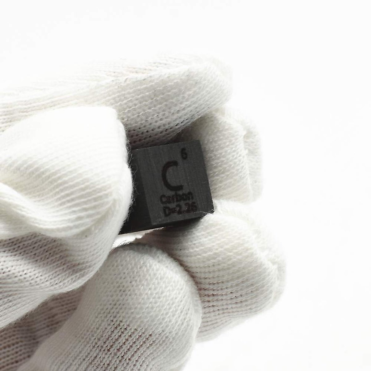 10MM Density Carbon Cube 99.9% Graphite Simple Substance Element Display 0.39 Inch for Periodic Table Collections Displays Education