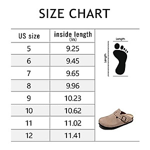 guoluofei Clogs for Women, Womens Clogs- Mules House Slipers with Arch Support and Adjustable Buckle Brown