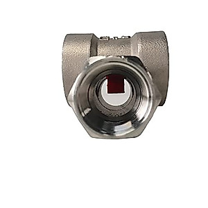 1/4" 3/8" 1/2" 3/4" 1" 1-1/2" 2" BSPT Female 304 Stainless Window Sight Glass Flow Indicator With Impeller (1/2" DN15)