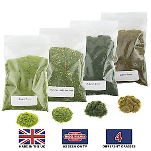 War World Scenics Static Grass Starter Kit 2 – Modelling Model Railway Railroad Wargame Layout Scenery Terrain Landscape Diorama Materials Track All Gauges