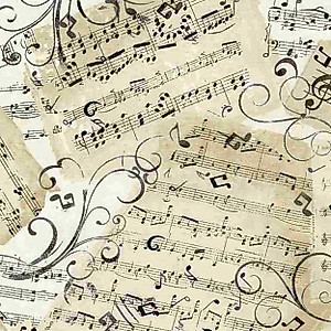 Timeless Treasures Fabrics Classical Music Natural Music Sheets