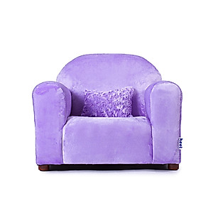 Keet Child Size Chair, Cozy Line, Minky Fabric, Comfortable and Durable Kids Chair, Kids Chairs Comfy Toddler, Toddler Sofa Couch for Girls and Boys, Kids Couch Chair, Ages 2-5 Years, Lavender
