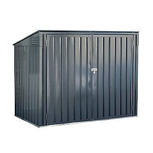 Arrow Sheds 6' x 3' Outdoor Steel Storage Shed, Grey
