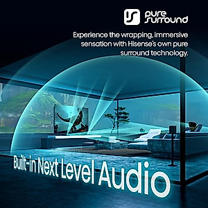 Hisense AX5125H 5.1.2Ch Sound Bar with Wireless Subwoofer, 500W, Dolby Atmos, Bluetooth 5.3, EzPlay, 4K HDMI Pass Through, Roku TV Ready, DTS:X, HDMI/AUX/ARC/Optical/USB, 7 EQ Modes