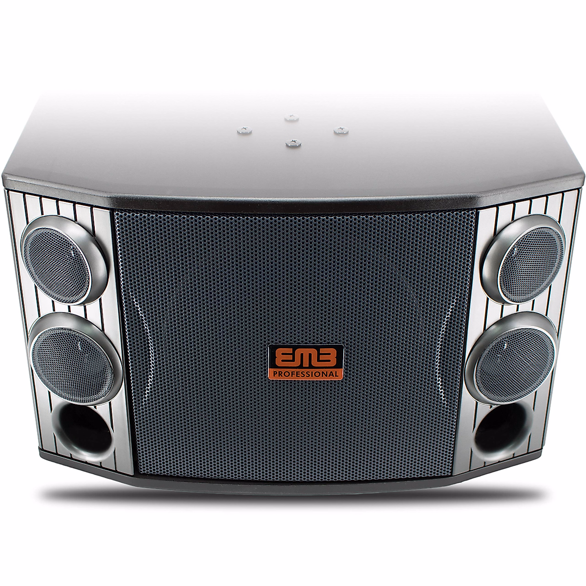 EMB KTV800 800W 10" 3-Way Karaoke Speaker KTV with Bass Reflex | Type Bass Refiex Type: System 3-Way, 5 Speakers | Tweeters/squawkers Set on Both Sides - (2 Speakers)