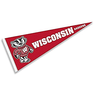 Wisconsin Badgers Bucky Badger Logo Pennant