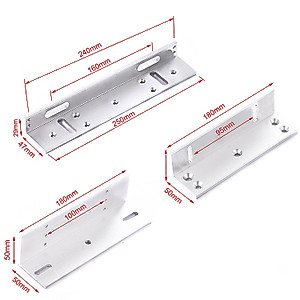 MENGQI-CONTROL Z & L Holder Stand Bracket Clamp Support for 600lbs/280KG Holding Force Electric Magnetic Lock