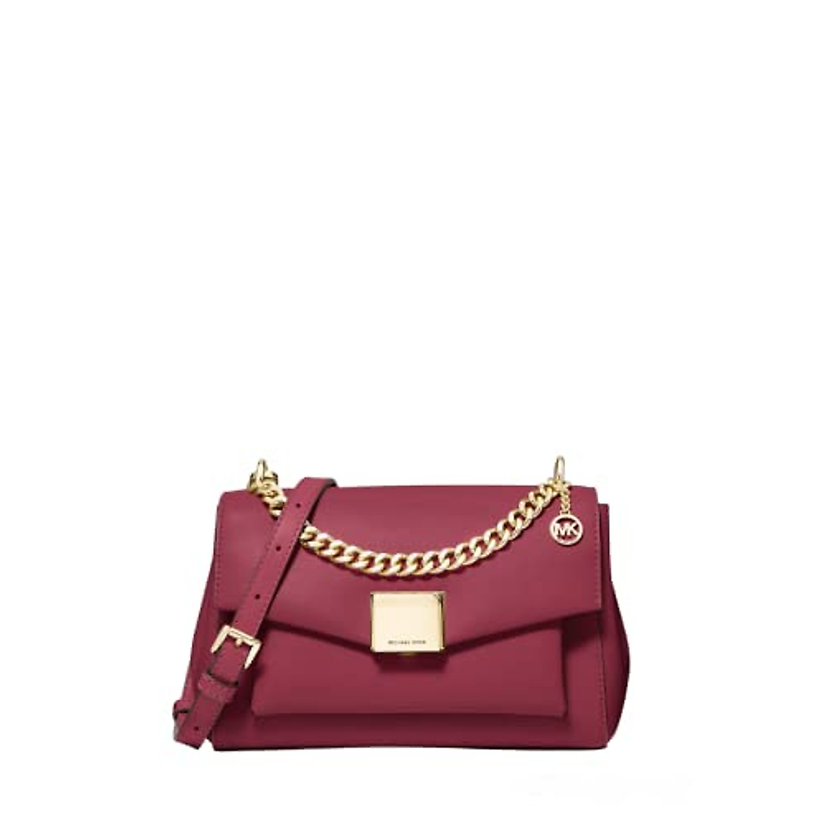 Michael Kors Lita Medium Leather Crossbody Bag (Mulberry)