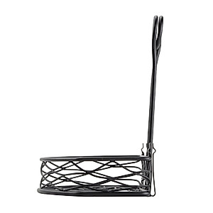 American Metalcraft SRBNB1 Semi-Round Wire Birdnest Condiment Rack Holder, Wrought Iron, Black