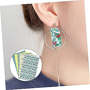 TEHAUX 6 Pcs Sheets Flower Animal Leather Quilting Kits Leather Fabric b y The Leather Scraps Leather Earrings Handmade Earrings Hand Jewelry DIY Patchwork Materials DIY Leather Sheet Bee