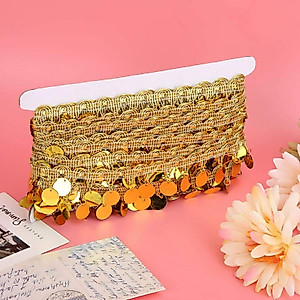 Belly Dance Hip Scarf, 10 Yards Belly Dance Tassel with Bling Sequins, Belly Dance Costume Accessory for Women