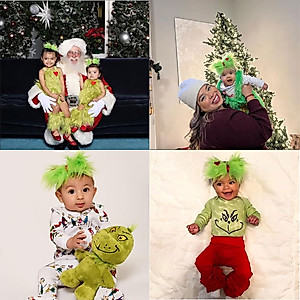 Christmas High Chair Banner, Girl Christmas 1st Birthday Sign Banner, Candy Cane Red, Green,Pink Highchair Garland with Hair Bow for Girls Christmas First Birthday, Photo Booth Props And Cake Smash