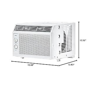 TCL H5W33M 5,000 Mechanical Controls 5000 BTU Window Air Conditioner,150 Sq. Ft, Easy-to-Use, Reusable Filter, Compact Design, White