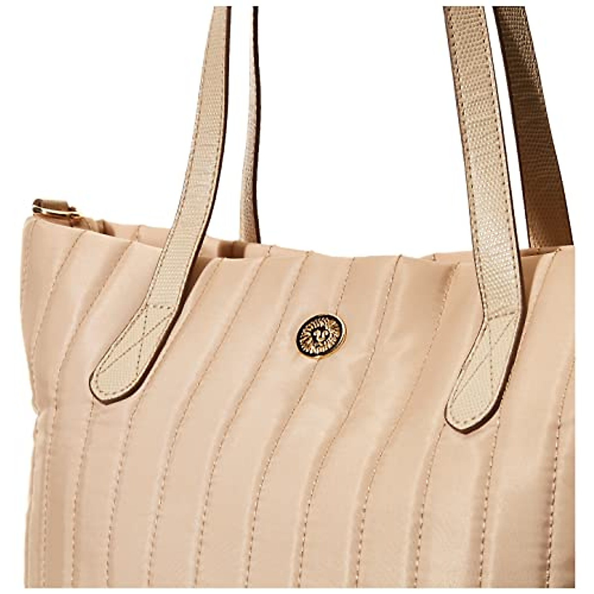 Anne Klein Quilted Nylon Medium Tote, Sandstone