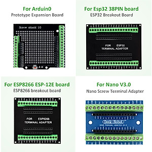 3-Pack 38PIN ESP32 Breakout Board, Aideepen ESP32 ESP32S Breakout Board GPIO 1 into 2 for 38PIN Narrow Version NodeMCU-32S