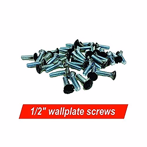 Brown Wall Plate Screws 1/2" 6-32 Thread Oval Head Slotted- 100 Pack