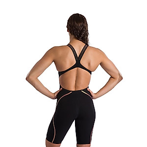 Speedo 8772400000324 Intent Open Back Kneeskin Black/Rose Gold 24