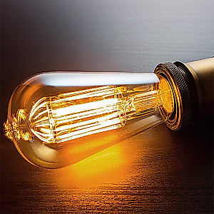 LUXON 8-Pack Edison Bulbs Antique Vintage Style Incandescent Light Bulb Dimmable Amber Warm 60W E26 Base for Wall Sconce Chandelier Retro Fixture