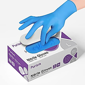 Daddy's Choice Disposable Blue Nitrile Gloves, Size Medium, No Latex, No Powder, Safe Working Gloves, House Cleaning gloves,100pcs (Medium)
