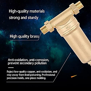 CJGS Prefilter-Water Pre-Filter,Whole House Water Filter Purifier System for Under-Sink Filters Reusable Water Filter,40 Micron, 316 Stainless Steel Filter