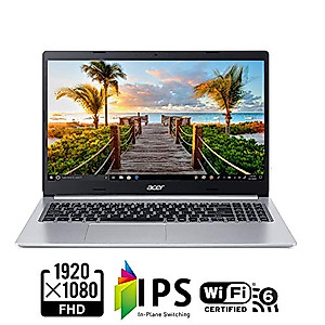 Acer Aspire 5 Slim Laptop, 15.6" Full HD IPS Display, 10th Gen Intel Core i3-10110U, 4GB DDR4, 128GB PCIe NVMe SSD, Intel Wi-Fi 6 AX201 802.11ax, Backlit KB, Windows 10 in S mode, A515-54-37U3,Black