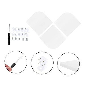 GETAJGHSD 3pcs Corner Shelf Decor Floating Corner Wall Shelves Pulgadas Shelving Wall Mount Home Corner Shelves 6x6 Hanging Wall Shelf Office Corner Organizer Wallshelv Rack White Wooden