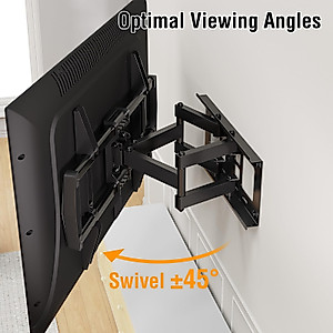 ELIVED TV Wall Mount for Most 42-82 Inch Flat Curved TVs, Full Motion Wall Mount TV Bracket Swivel and Tilt TV Mount with Articulating Arms, Fits 12"-16" Wood Studs, Max VESA 600x400mm, 100 lbs