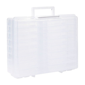 Clear Photo Storage Box, 1 Container for 4x6 Inch Pictures with 16 Inner Cases (17 Pieces)