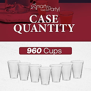 Smarty Had A Party 2 oz Clear Plastic Shot Glasses – Set of 500 Disposable Shot Glasses for Parties, Weddings, and Events – Bulk Plastic Shot Cups