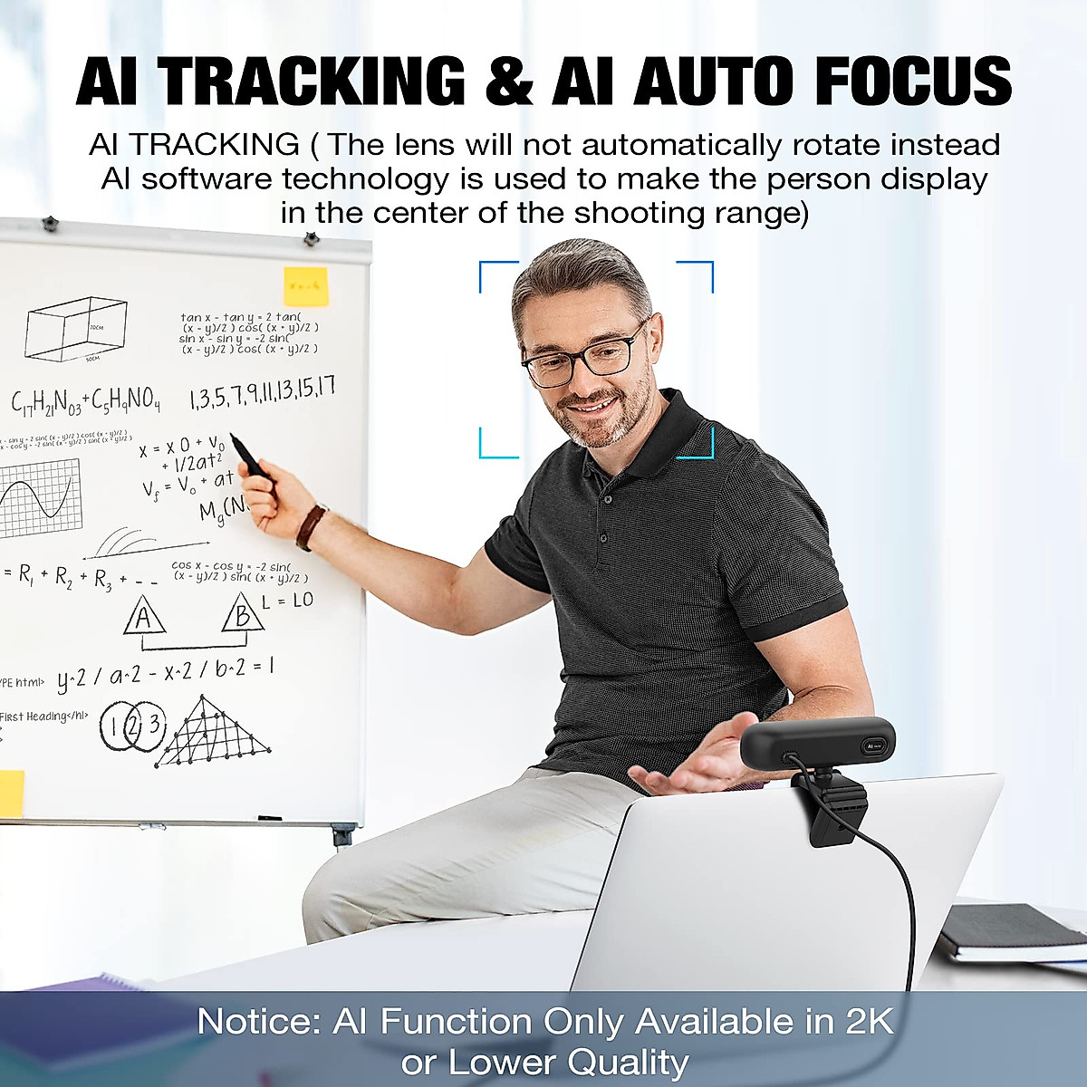 iMiSES USB C Webcam, 4K Webcam with Microphone, AI Auto-Framing, Privacy Cover, 90° FOV, White Balance, Noise-Reduce, Plug & Play, 4K Webcam for Streaming/Online Education/Video Calls/Conference