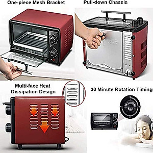 Compact Electric Oven, Household Baking Oven, Mini Oven with Electric Grill, 30 Minutes Rotation Timing,12 Liter Capacity (Color : B)