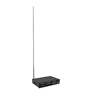 Retekess TR510 FM Transmitter, Long Range FM Broadcast Transmitter with Dual Mic, 3 Preset Stations, FM Radio Station for Church Parking Lot,Drive in Movie,Support USB Drive and RCA Inputs