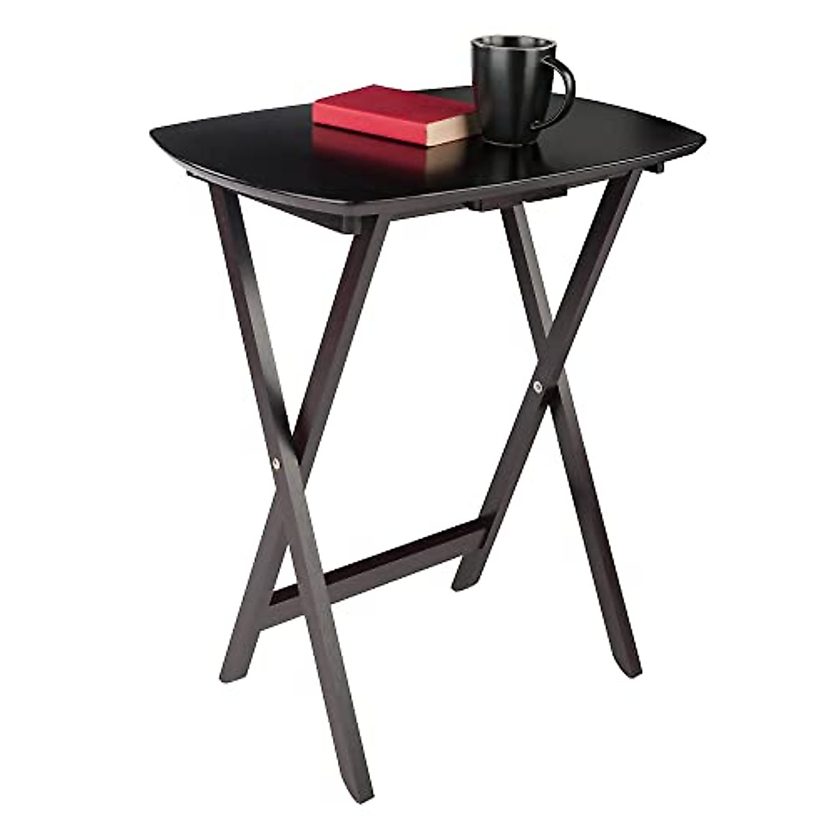 Winsome Wood Single Oversized TV Tables, Oblong, Espresso, Set of 4