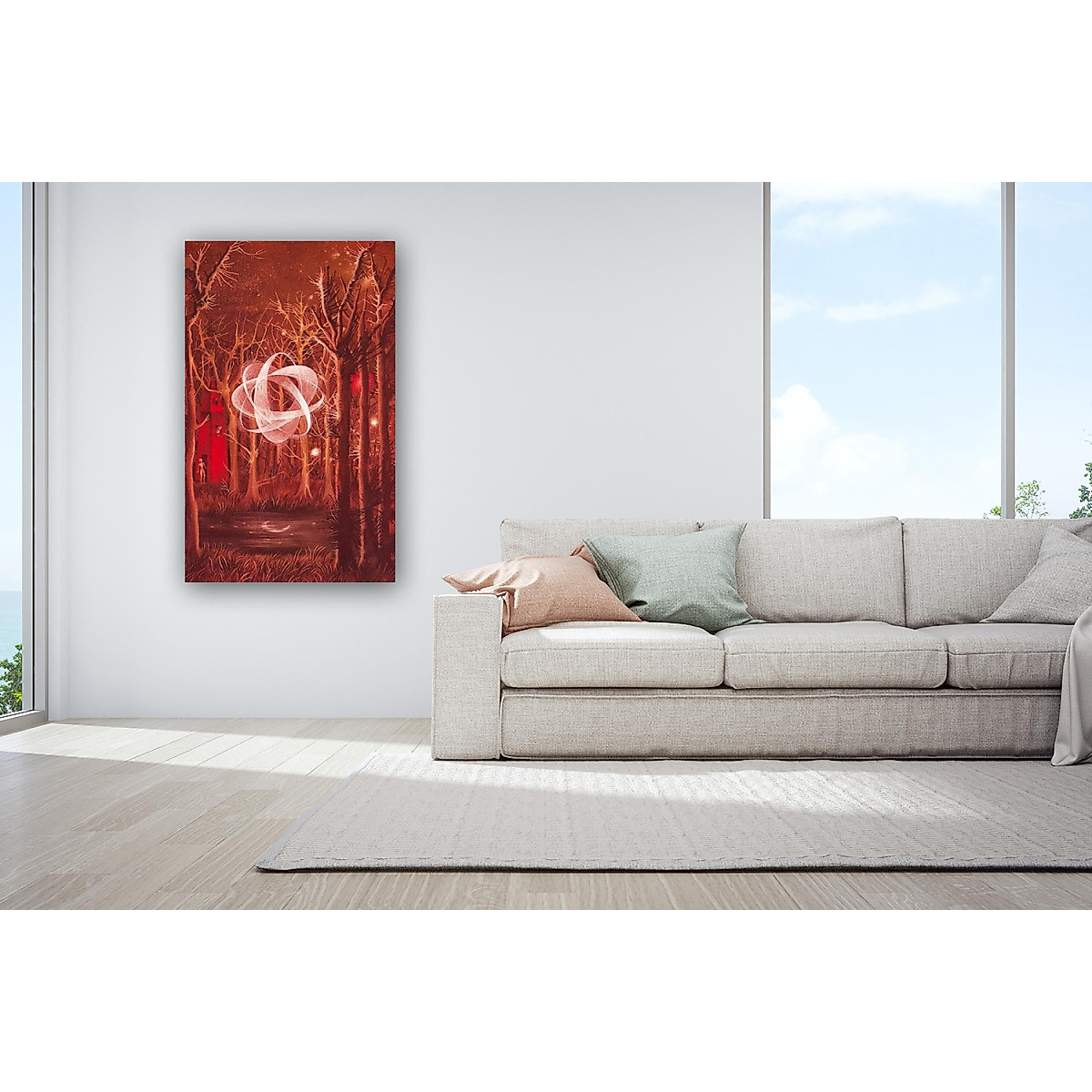 NHLDZYH Famous Paintings Wall Art - (Lunar Reflection) - Canvas Print Poster - Abstract Art Picture for Living Room Bedroom Home Decor 30x48cm-11.8x18.8in Only Canvas