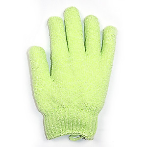 Exfoliating Bath Gloves Body Scrub Loofah Sponge,Luxury Spa Hand Gloves Dead Skin Cell Remover Health Care Gloves,Shower Massage Scrubber and Improves Blood Circulation, 2 Pairs (Blue & Green)