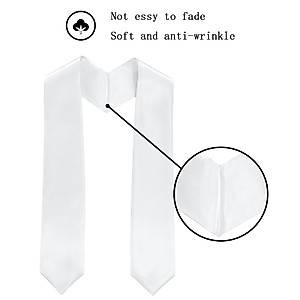 Happy Secret Adult Plain Graduation Stole 60" Long Shawl for Academic Commencements