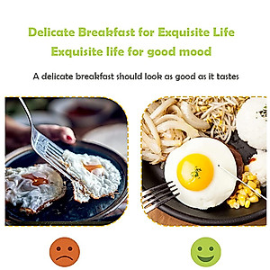 4 Pack Non Stick Egg Rings for Griddle, Egg Ring Mold for Frying Eggs Mcmuffins, Stainless Steel Egg Cooking Rings with Anti-scald Handle, Oil Brush, for Perfect Pancake, Sandwich (4 Shapes)