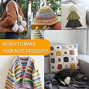 HISHUJUN, 20% Wool 80% Acrylic Wool Yarn, 4 Skeins, Soft Chunky Weight #5 for Crochet and Knitting, Each Skein1.76Oz (50g) / 55 Yrds (50m) (23 - Limestone)