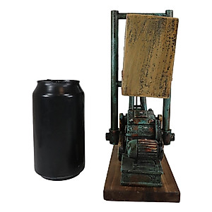 Ebros Gift Rustic Vintage Nodding Donkey Pumpjack Oil Derrick Rig Wine Bottle Holder Rack Caddy Statue Wild West Pumpjack Metal Platform Home Decor Sculptures