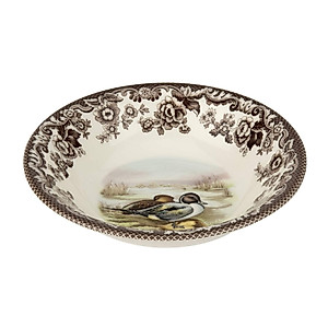 Spode Woodland Ascot Cereal Bowl, Pintail, 8” | Perfect for Oatmeal, Salads, and Desserts | Made in England from Fine Earthenware | Microwave and Dishwasher Safe
