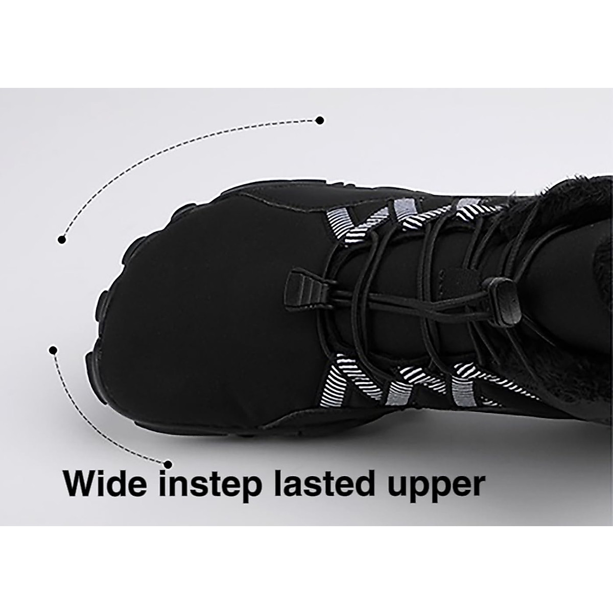 Dinint Barefoot Shoes Men Women Wide Toe Box Winter Cross Trainer Minimalist Zero Drop Sole Cotton Boots Sneakers Light Green