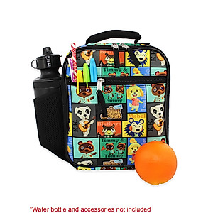 Nintendo Animal Crossing Kids Soft Insulated School Lunch Box (One Size, Black)