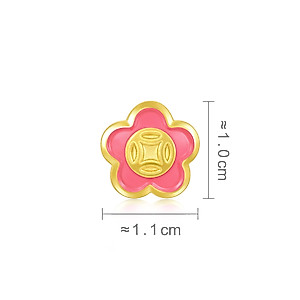 CHOW SANG SANG 999 24K Solid Gold Chinese antique coin Mini Charm Blessing Bracelet for Women 92980C CNY (17) (17)